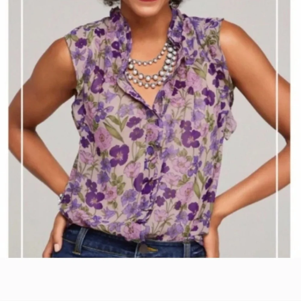 CAbi | Tops | Cabi Style 468 Trifle Plum Ruffle Top | Poshmark